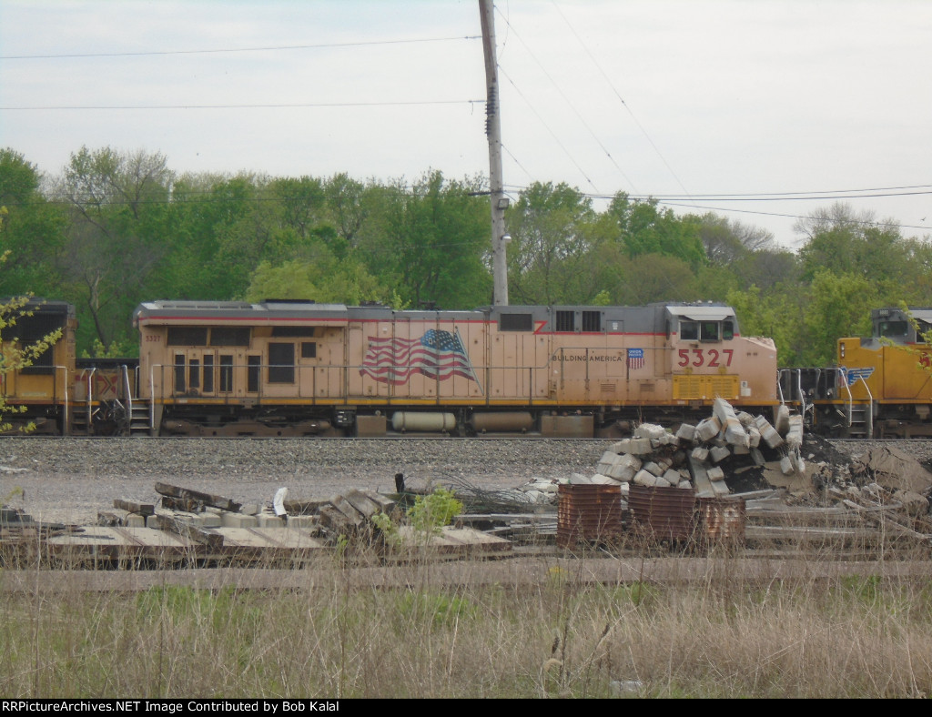 on the road to Grain Elevator, these guys were sitting idle, UP5327